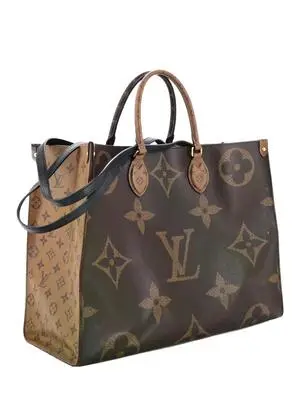 LOUIS VUITTON Onthego Reverse Monogram Giant GM Tote Bag Brown
