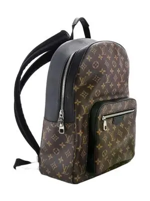 LOUIS VUITTON Josh Macassar Monogram Canvas Backpack - Black