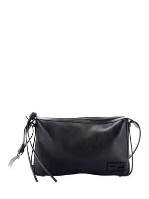 Fendi Leather Medium Shoulder Bag - Black