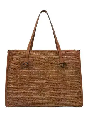 MARCELLA CLUB Textured Top-handle Tote Bag - Brown