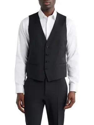 BOSS Houston Slim Fit Suit Vest - Black
