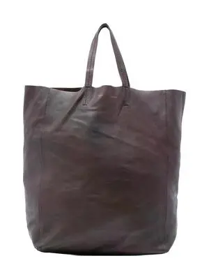 Celine Leather Vertical Cabas Tote Bag - Brown