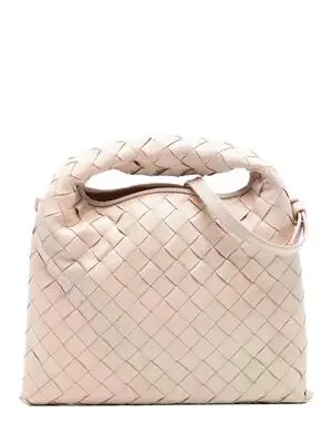 Bottega Veneta Mini Calfskin Intrecciato Hop Satchel - Pink