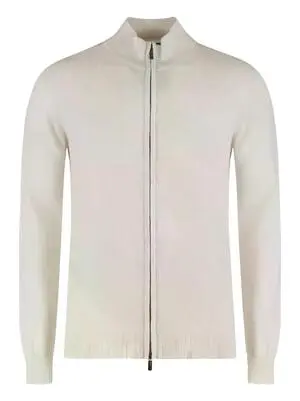 MOORER Benson-wsk Zip-up Cardigan - Neutrals