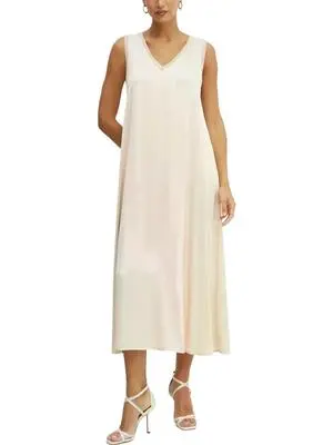 FRACOMINA Sleeveless Midi Dress - Neutrals