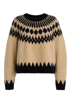 NILI LOTAN Alena Fair Isle Wool-Blend Sweater