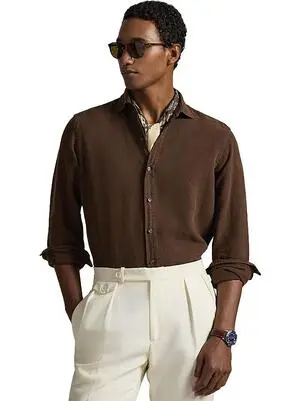 Polo Ralph Lauren Classic Fit Slub Linen Shirt - Dark Beech
