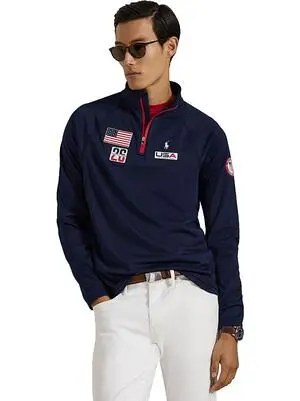 Polo Ralph Lauren Team Usa Stretch Fleece Pullover - Navy