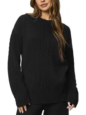 Splendid Jet Set Crewneck Sweater - Black