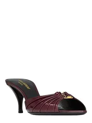 Saint Laurent Babylone Mules Vintage Bordeaux