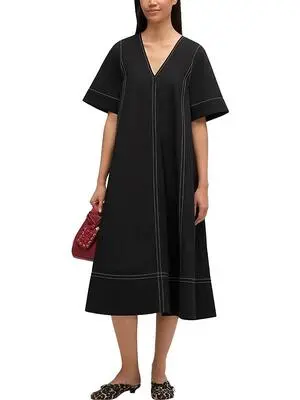 GANNI A-line Dress - Black