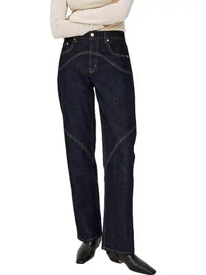 Rails Del Mar High-rise Saddle Seam Jeans - Midnight Blue