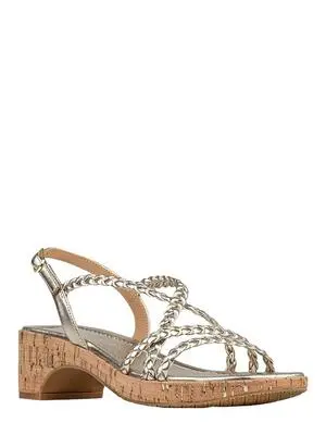 DONALD PLINER Rosalie Slingback Sandals - Platinum