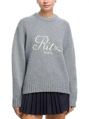 FRAME Ritz Cashmere Sweater - Grey Melange