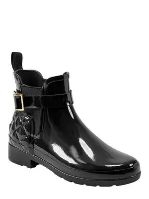 HUNTER Refined Quilted Rubber Chelsea Boots