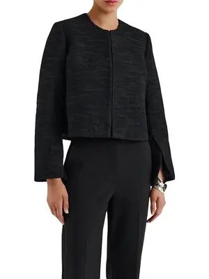 MALINA Ruthie Cropped Boucle Blazer