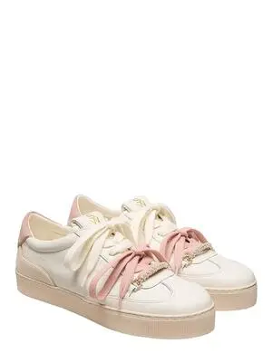 STUART WEITZMAN Colton Sneakers - Cream/linen