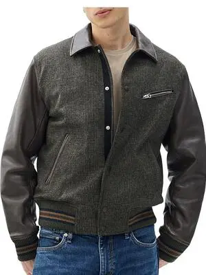 Rag & Bone Jeremy Varsity Jacket - Brown