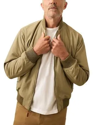 Faherty Brand Military Bomber Jacket - Olive Valley