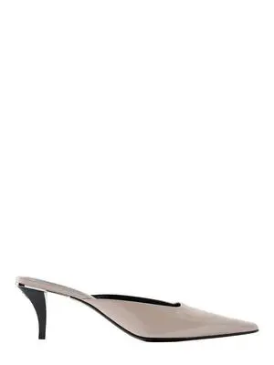 Gucci Embellished Glossed-leather Mules - Ivory