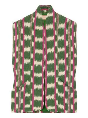 MARTA FERRI Ramatuelle Jacquard Vest - Green