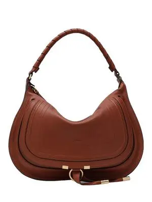 Chloé Leather Marcie Shoulder Bag - Brown