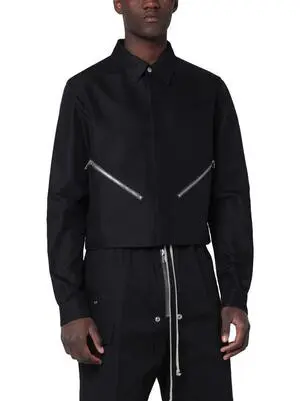 Rick Owens Cropped Zip Jacket - Black