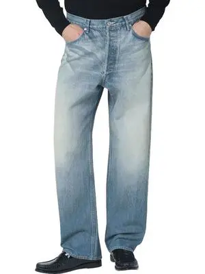 Auralee Washed-effect Denim Jeans - Blue