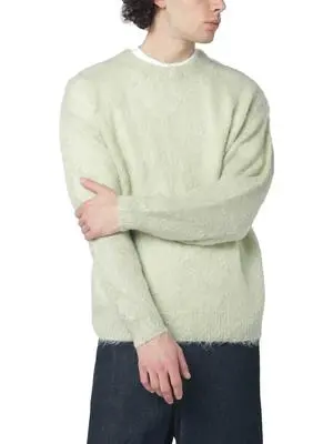 Auralee Light Brushed Mohair-blend Sweater - Green