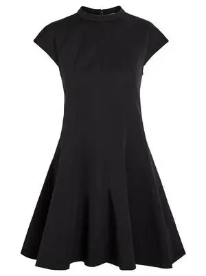 Staud Ellie Panelled Cotton-blend Mini Dress - Black