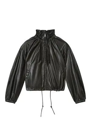 MARANT ETOILE Neela Faux Leather Jacket - Black