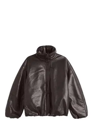 ANINE BING Cyrus Leather Jacket - Dark Brown