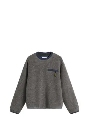 THISISNEVERTHAT X Gore-tex Windstopper Wool Fleece Crew - Grey Heather