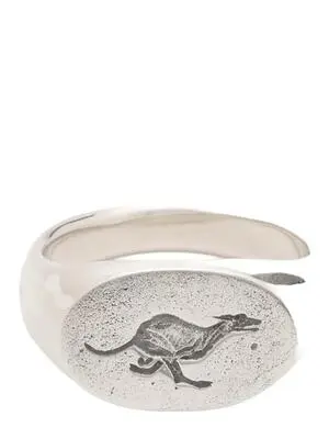 FREDERICK GROVE Greyhound Signet Ring - Silver