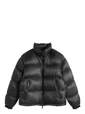 MKI MIYUKI ZOKU Translucent Funnel Neck Bubble Jacket - Black