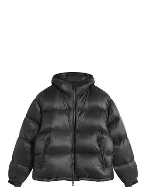 MKI MIYUKI ZOKU Translucent Hooded Bubble Jacket - Black