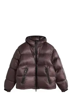 MKI MIYUKI ZOKU Translucent Hooded Bubble Jacket - Raisin