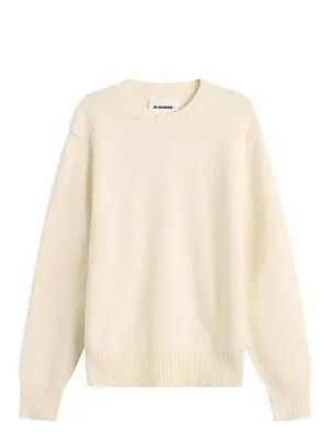 JIL SANDER Textured Cotton Crew Neck Jumper - Piuma