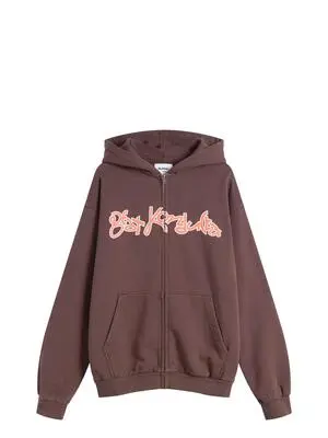 BUTTER GOODS Beat Konducta Zip-thru Hoodie - Washed Chestnut