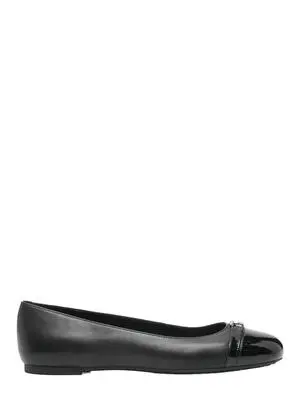 Michael Kors Leather Ballet Flats Black