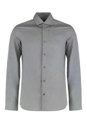 MOORER Sorrento-fml Buttoned Shirt - Grey