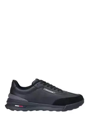Tommy Hilfiger Logo-plaque Lace-up Sneakers - Black