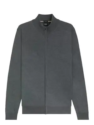 BOSS Zipped Cardigan - Grey