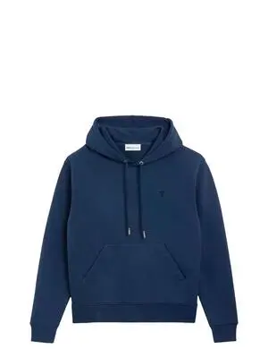 AMI Paris Cotton De Coeur Hoodie - Blue