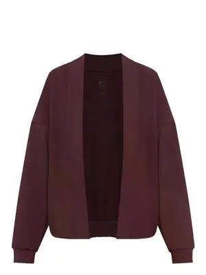 Nike Logo Collarless Cardigan - Red