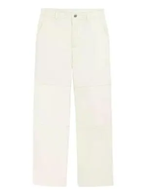 AMI Paris Cotton Worker Trousers - Neutrals