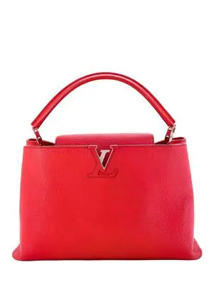 LOUIS VUITTON Capucines Mm Satchel - Red