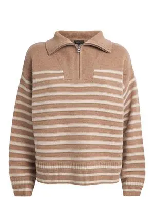 Rag & Bone Wool-cashmere Stripe Sweater - Brown