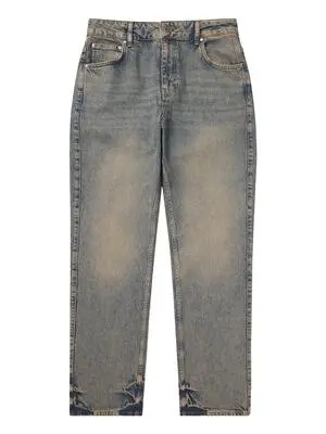 REPRESENT Bleached Straight-leg Jeans - Blue