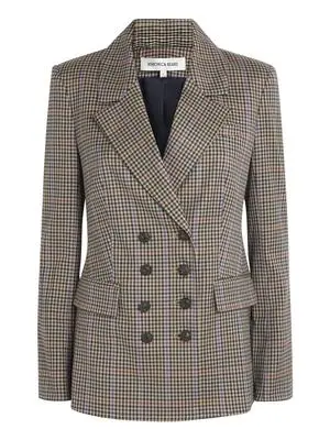 Veronica Beard Plaid Claude Dickey Blazer - Brown